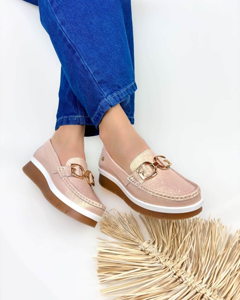 Mocasin Angie Rosa Satin x Diamante - Garces